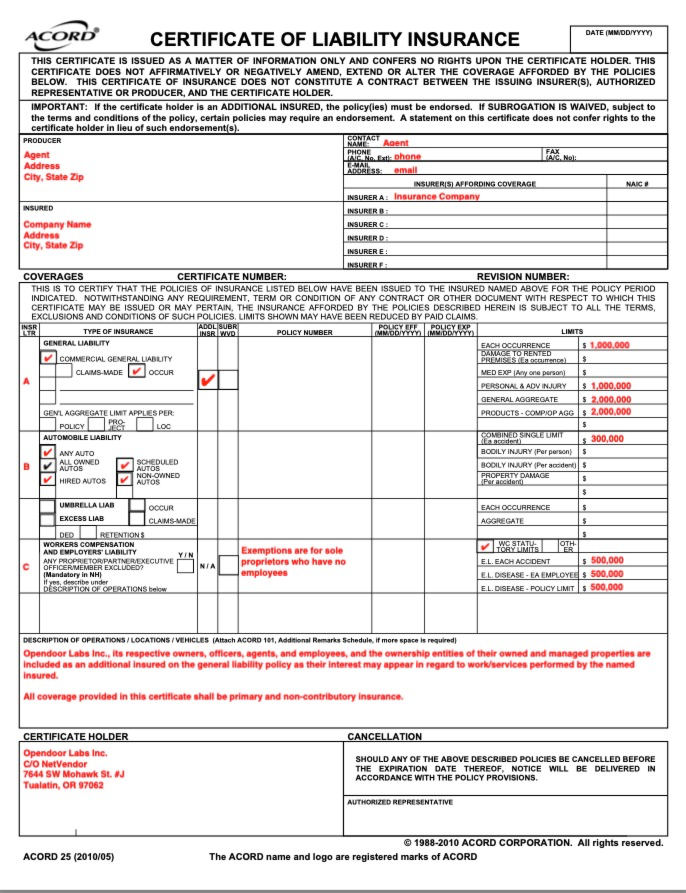 Opendoor | Vendor Help Center
