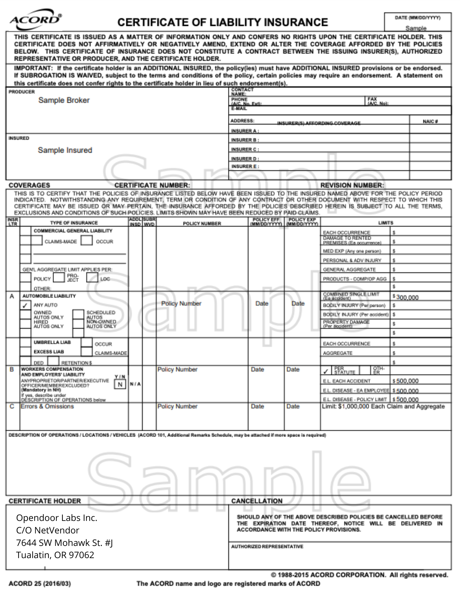 Opendoor | Vendor Help Center